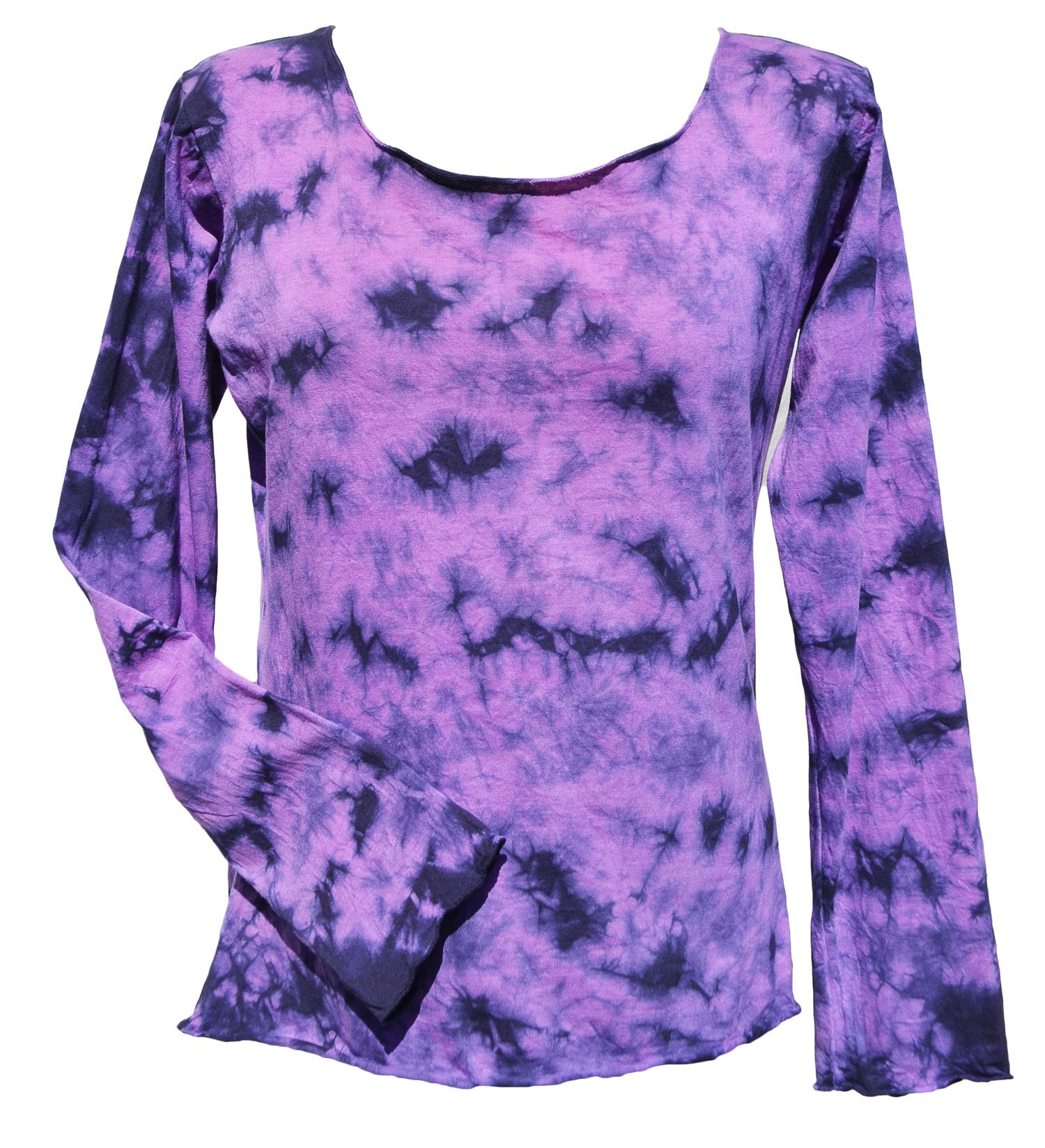 Tie Dye - Anytime - long sleeve - top - Purple | Black Yak Tie Dye - Anytime - long sleeve - top - Purple | Black Yak